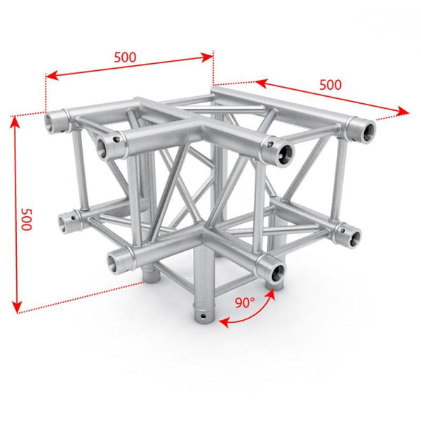 F34 Square Box Truss - 3 Way 90˚ Corner – proflextruss